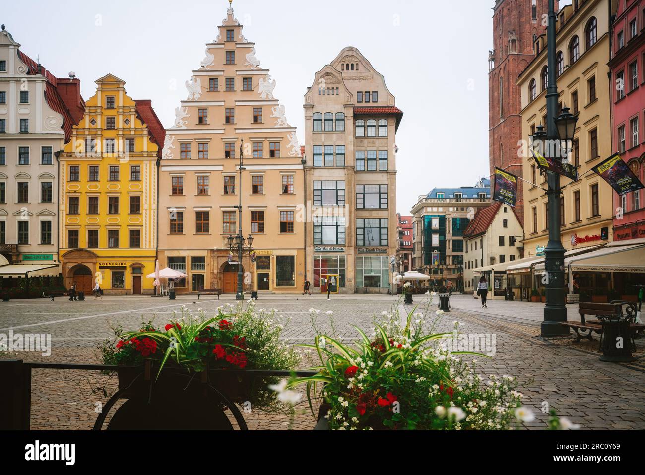 Wroclaw, Poland. Historical center of the old city. Historic landmarks ...