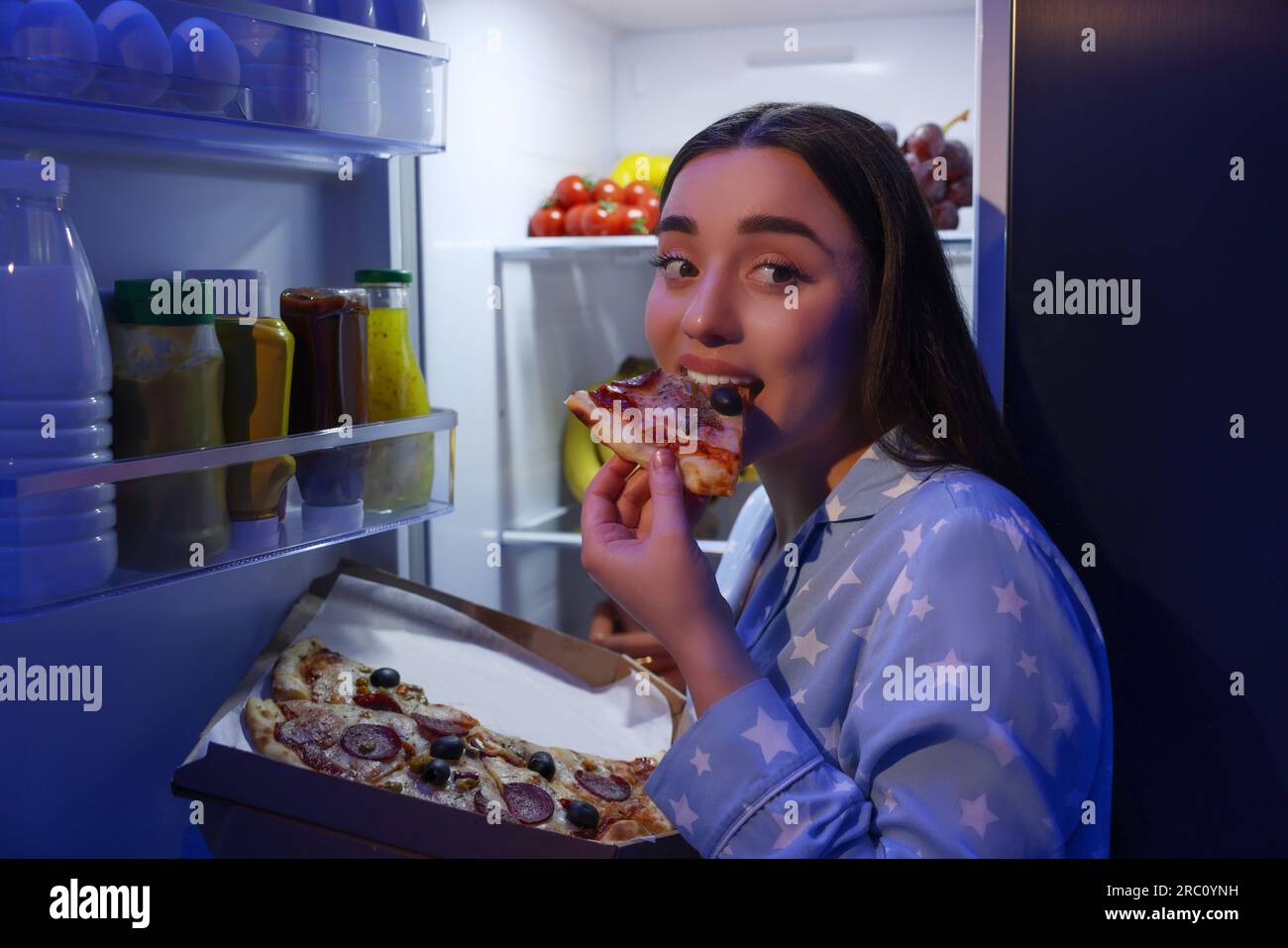 Alone woman pizza night hi-res stock photography and images - Alamy