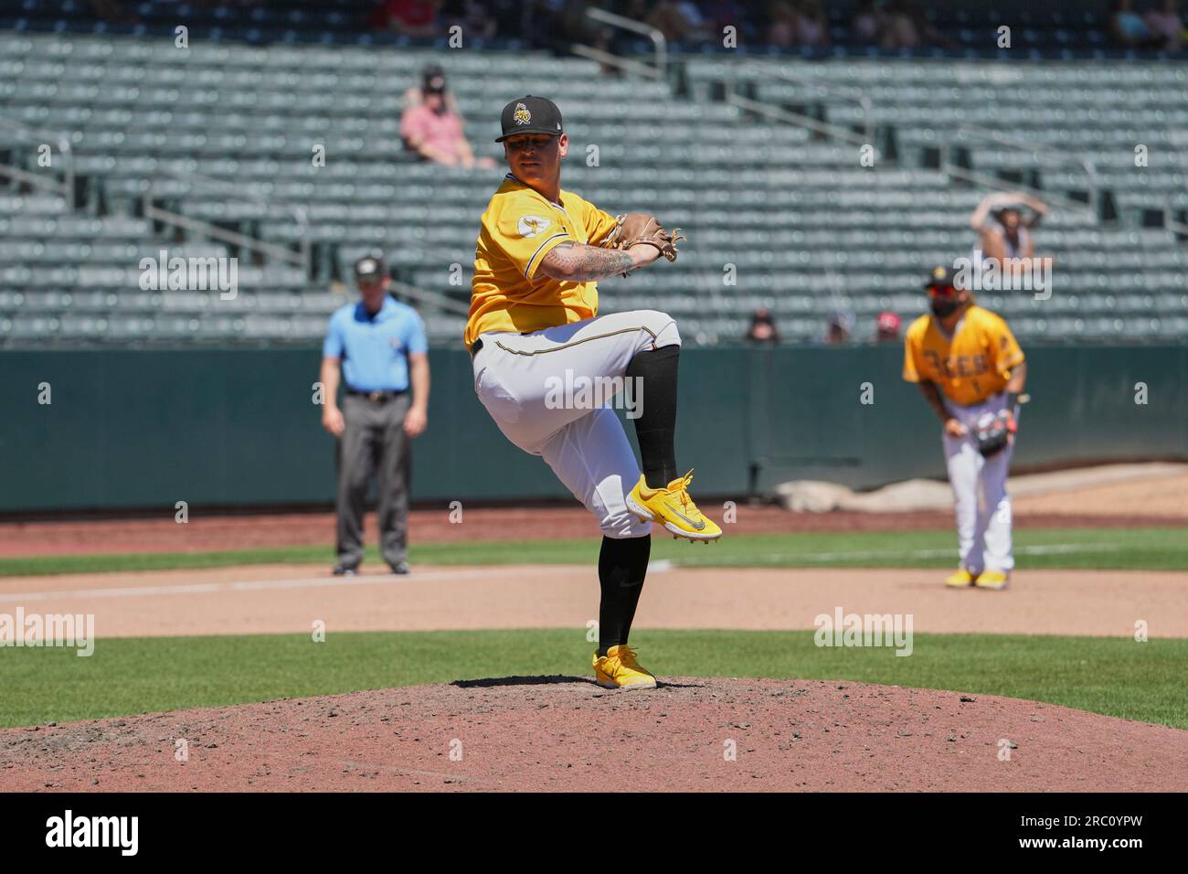 Salt Lake UT, USA. 9th July, 2023. Salt Lake pitcher Jhonathan Diaz (31 ...