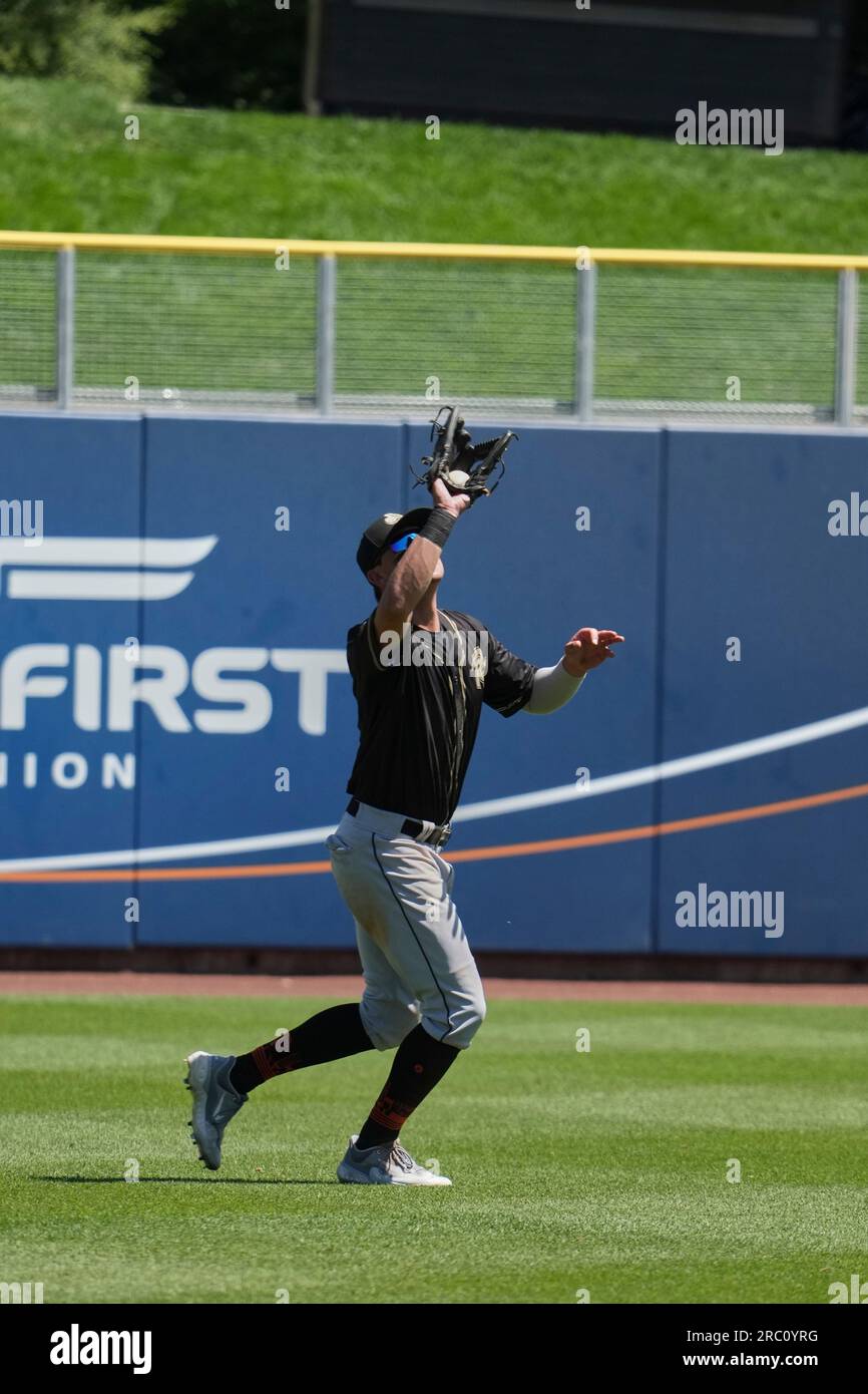 Salt Lake UT, USA. 9th July, 2023. Sacramento left fielder Jack Larsen ...