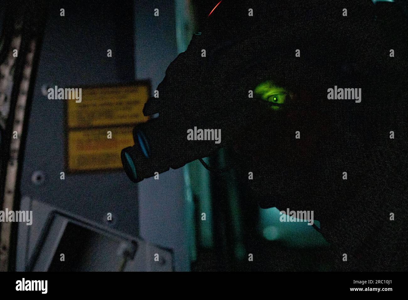 A French Air and Space Force A400M Loadmaster assigned to the 1/61 ...