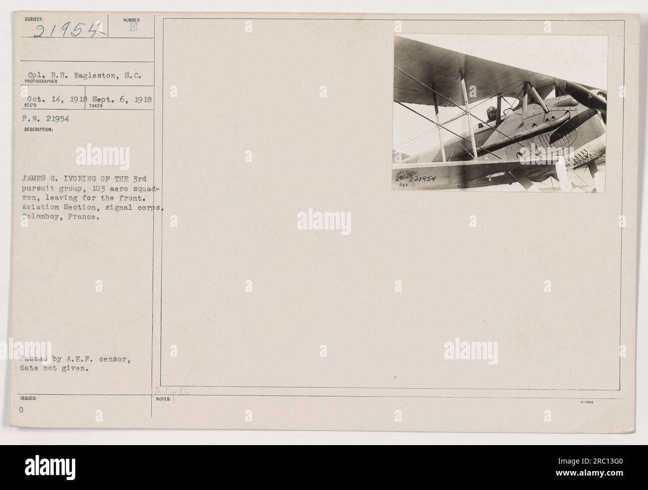 103 aero squadron hi-res stock photography and images - Alamy