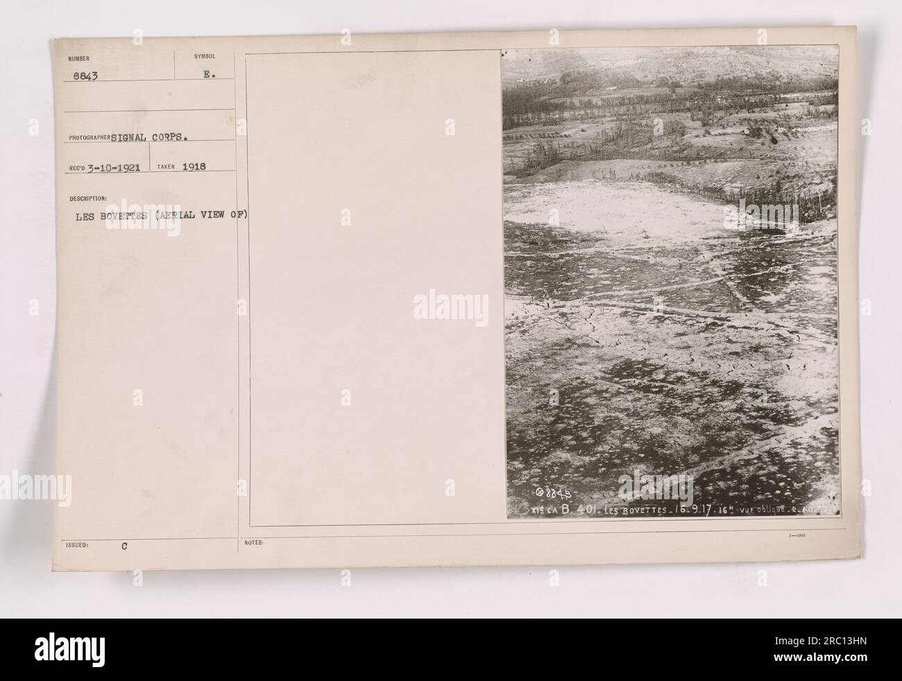 Aerial view of Les Bovettes. It is a photograph taken during World War ...