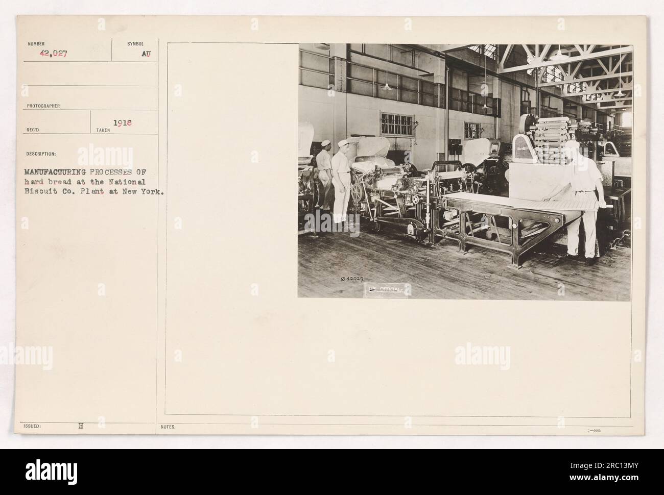 Workers at the National Biscuit Co. Plant in New York in 1918 can be ...
