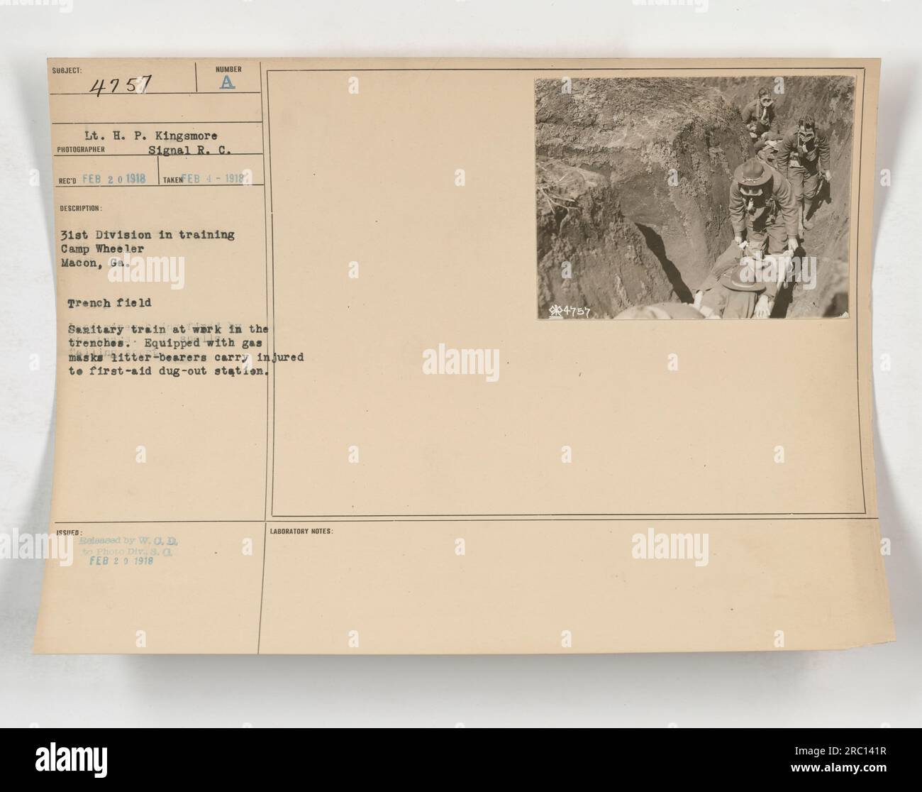Lt. H. P. Kingsmore of the Signal Reserve Corps is photographed during ...