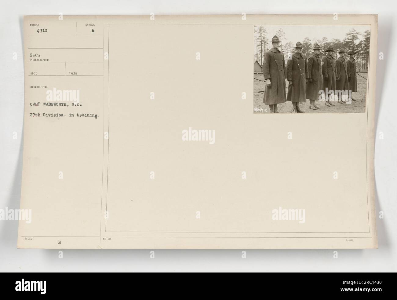 Photograph capturing soldiers from the 27th Division during training at ...