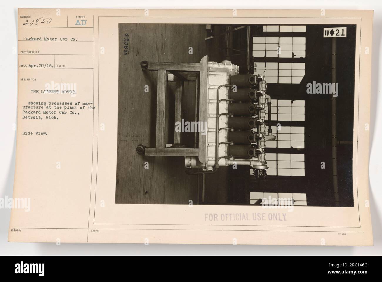 Side view of the manufacturing process at the Packard Motor Car Co ...