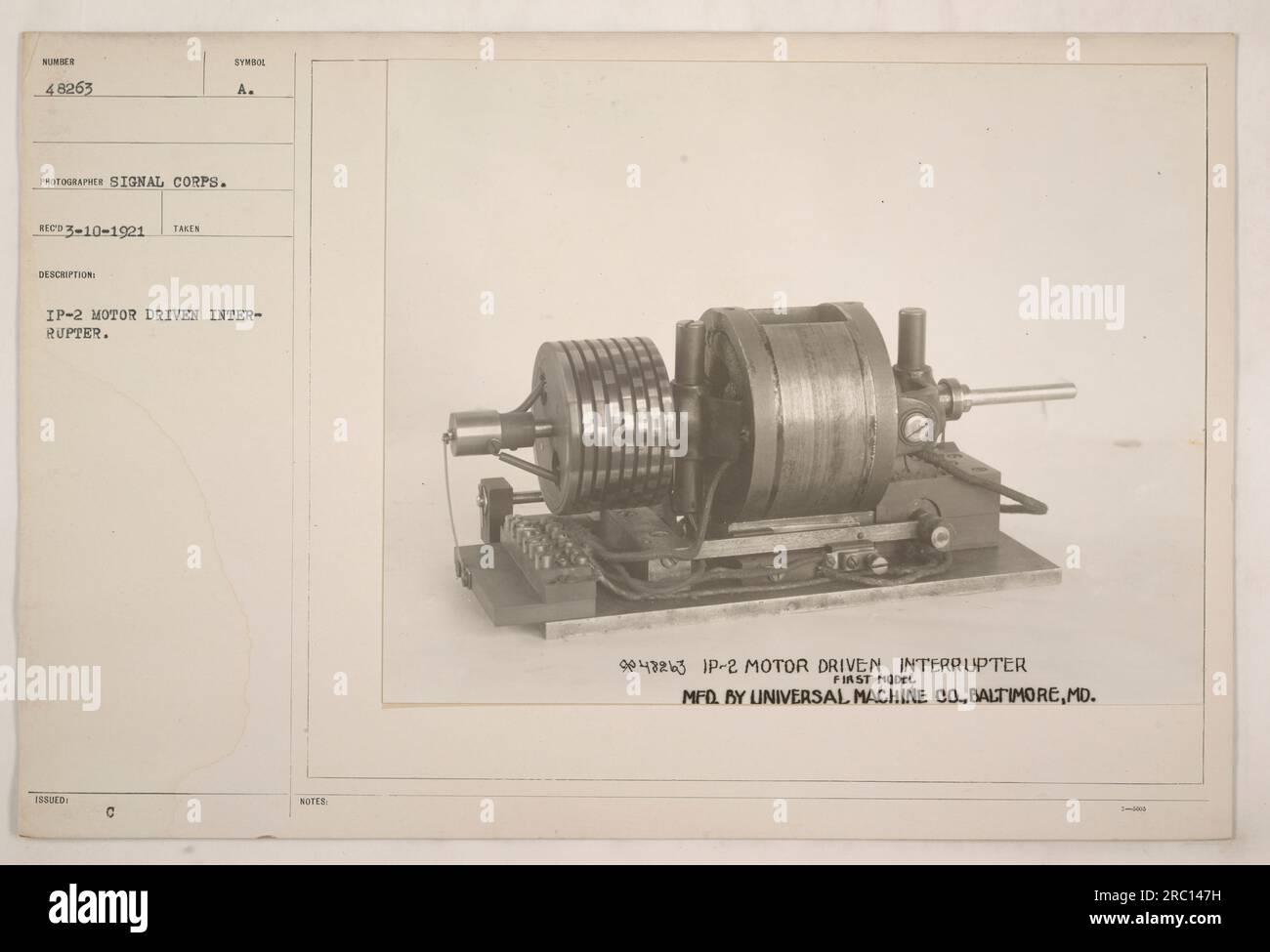 Image of an IP-2 Motor Driven Interrupter (number 48263), taken on ...