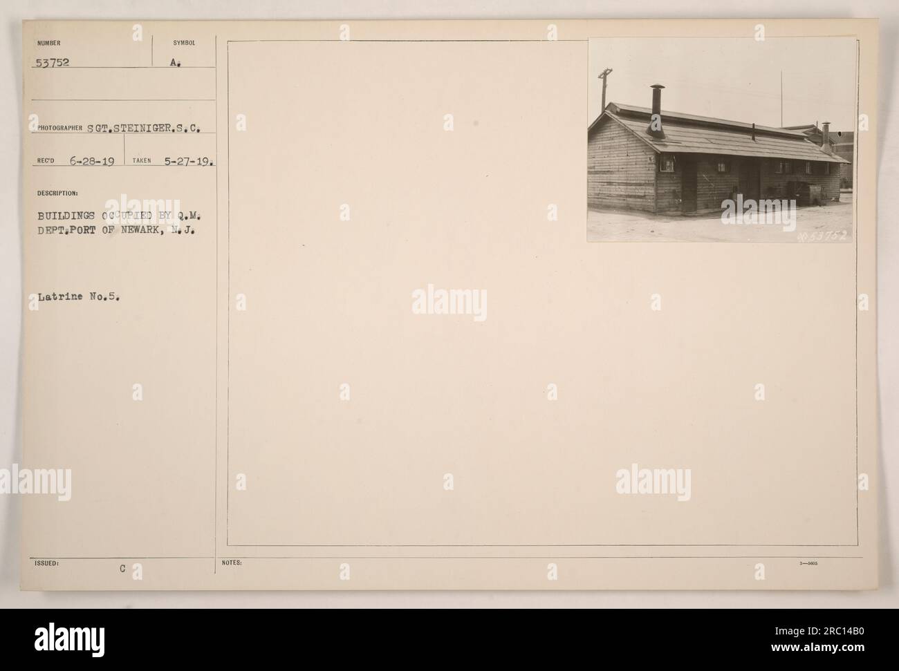 This photograph depicts buildings occupied by the Quartermaster ...