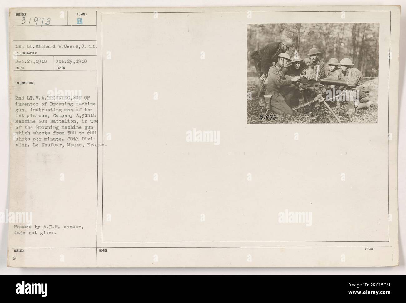 315th machine gun battalion hi-res stock photography and images - Alamy