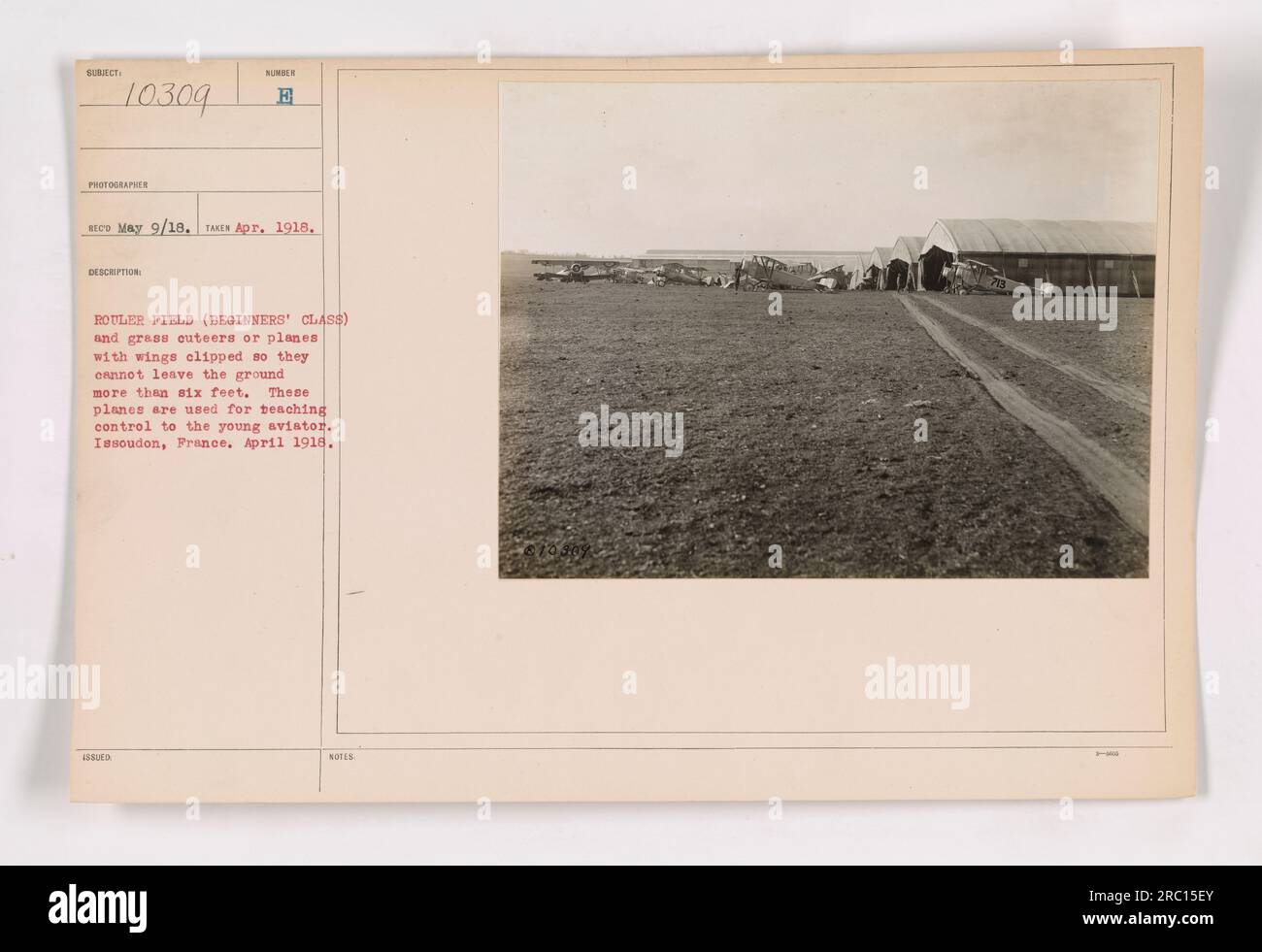 Beginners' class at Rouler field in Issoudun, France. Grass cutters or planes with clipped wings ...