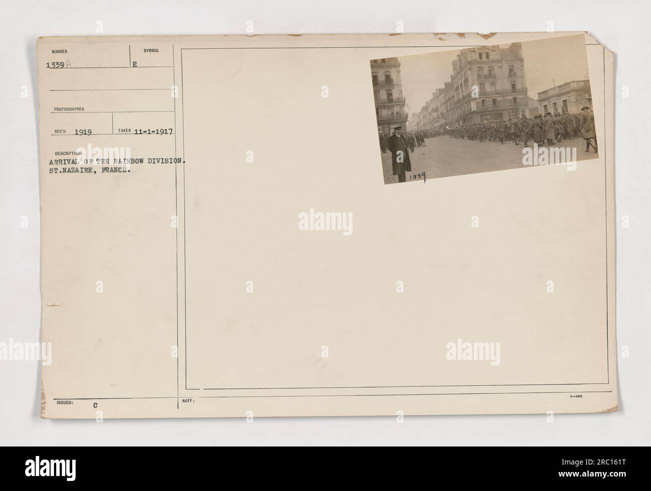 The Rainbow Division (42nd Division) arrives in St. Nazaire, France in ...