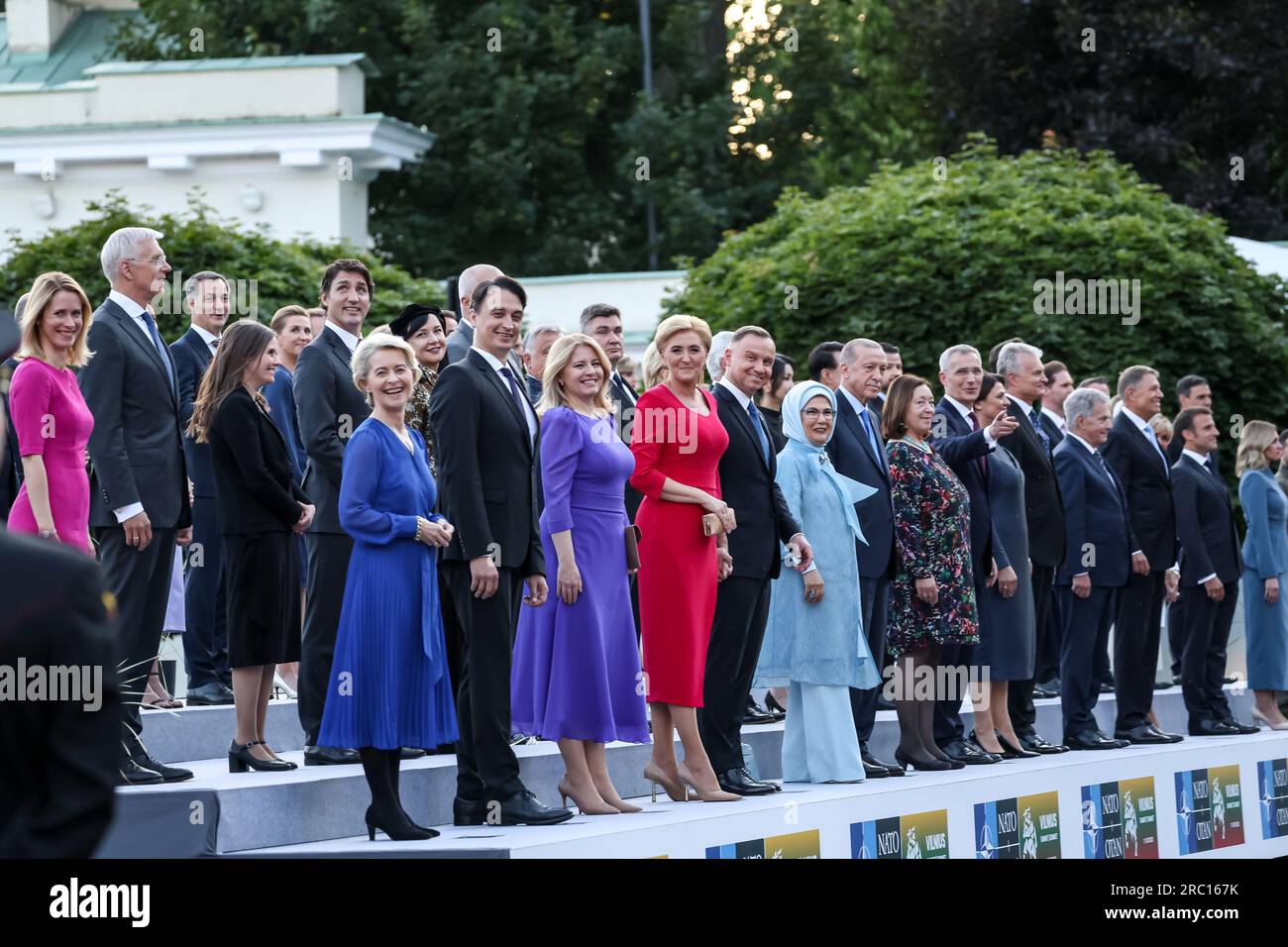 Vilnius, Lithuania. 11th July, 2023. A family photo during the social ...