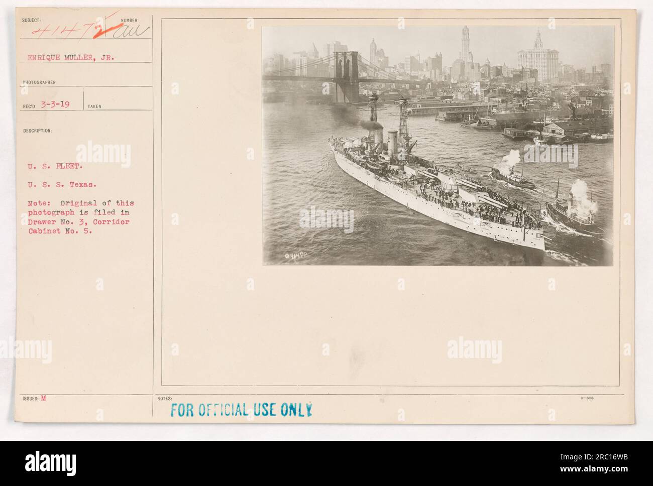 A tugboat is seen alongside the U.S.S. Texas, part of the U.S. Fleet ...