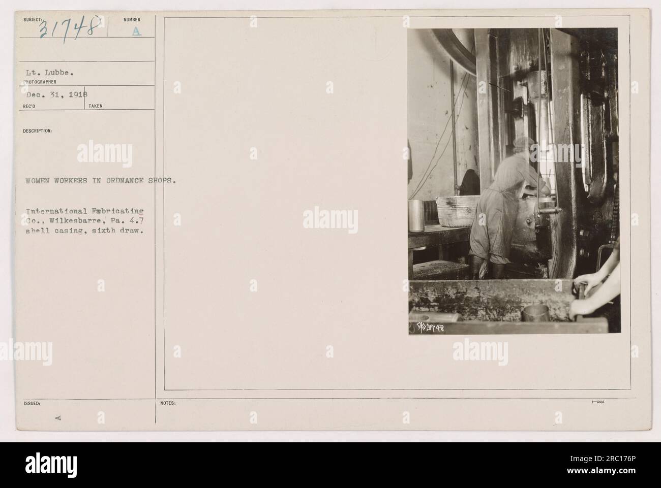 Lt. Lubbe of the International Fabricating Co. captures an image on Dec ...