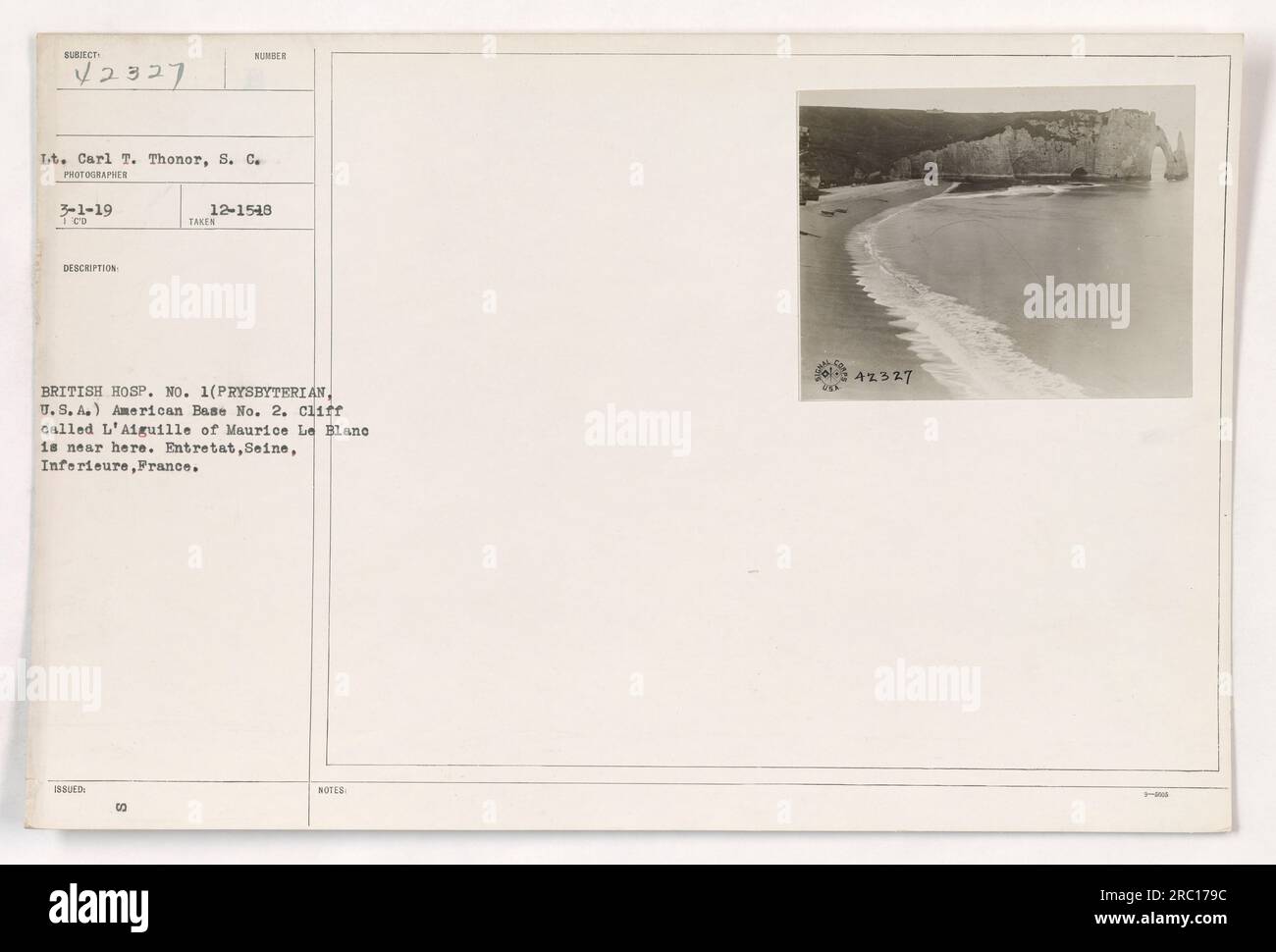 Lieutenant Carl T. Thonor, S. C. is pictured here at the British ...