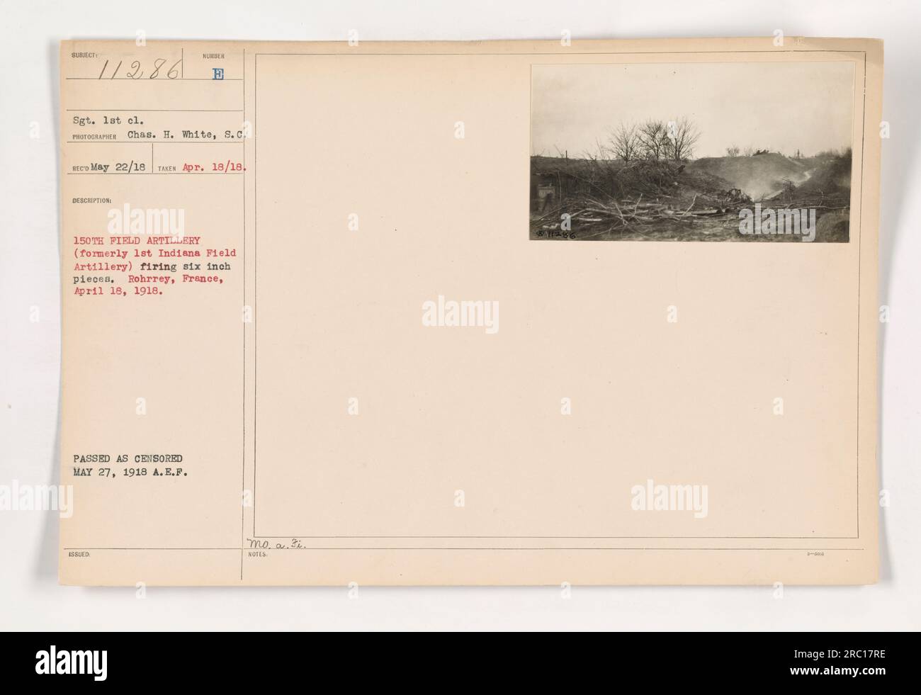 Image shows members of the 150th Field Artillery, formerly 1st Indiana ...