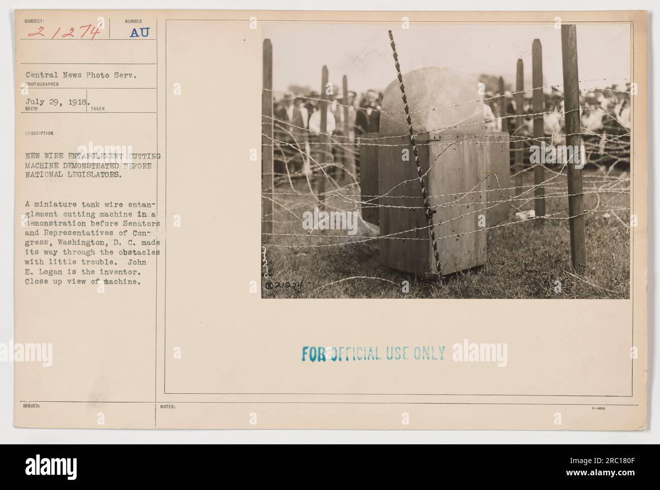 Wire entanglement cutting machine hi-res stock photography and images ...