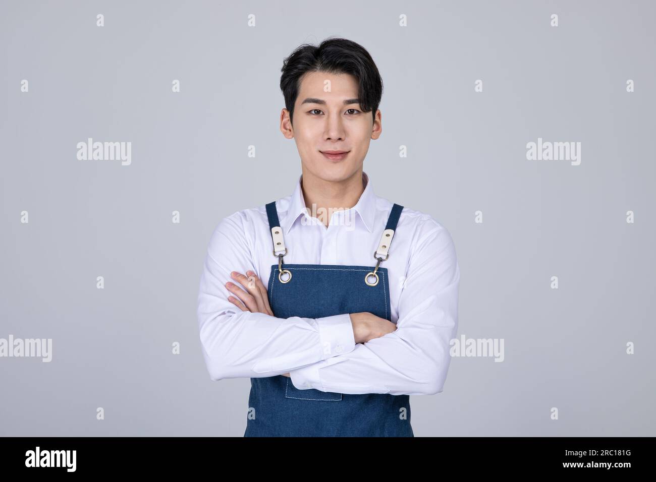 millennials and gen z, korean asian young man with crossed arms Stock ...