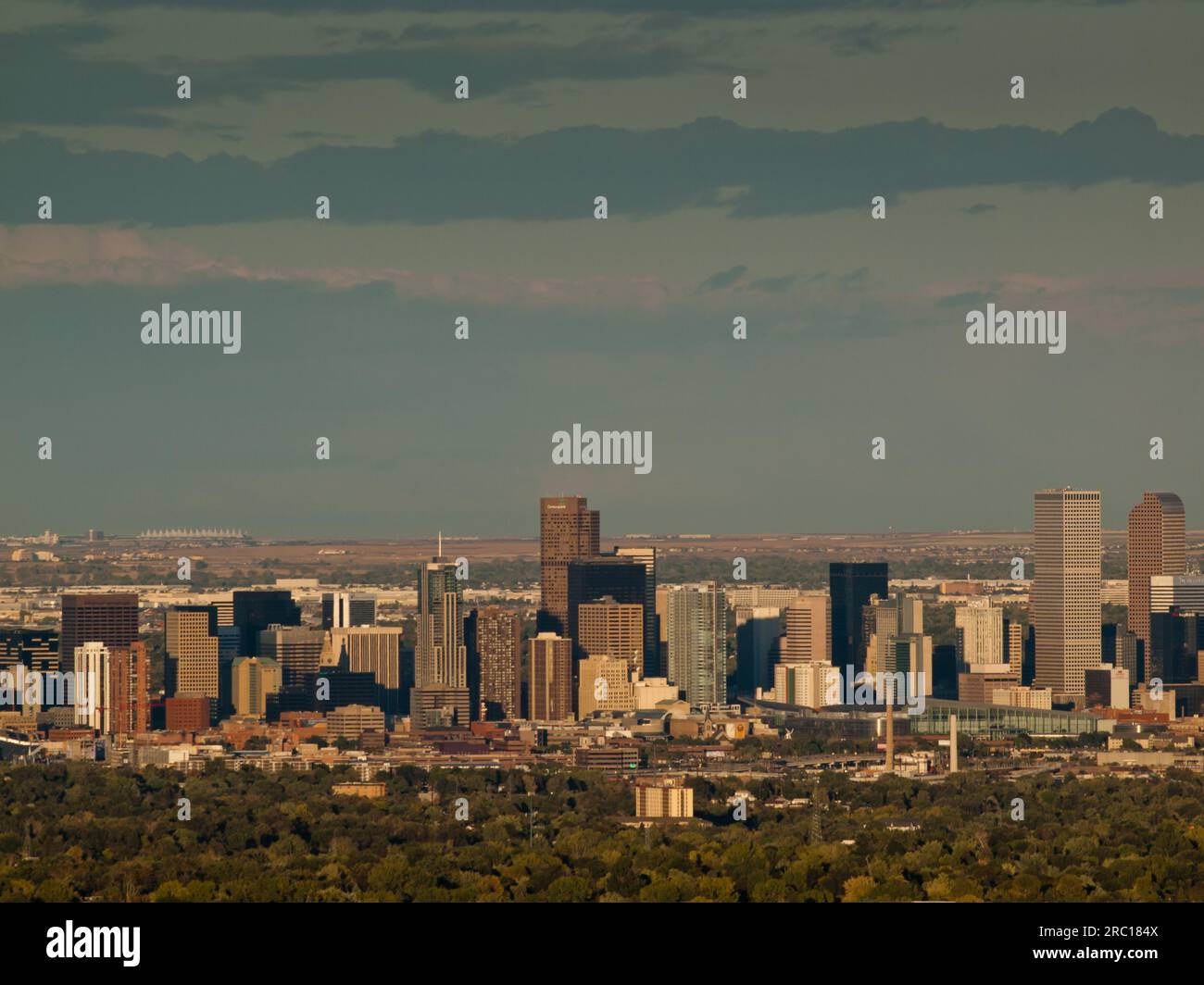 Mile High City of Denver by night Stock Photo - Alamy