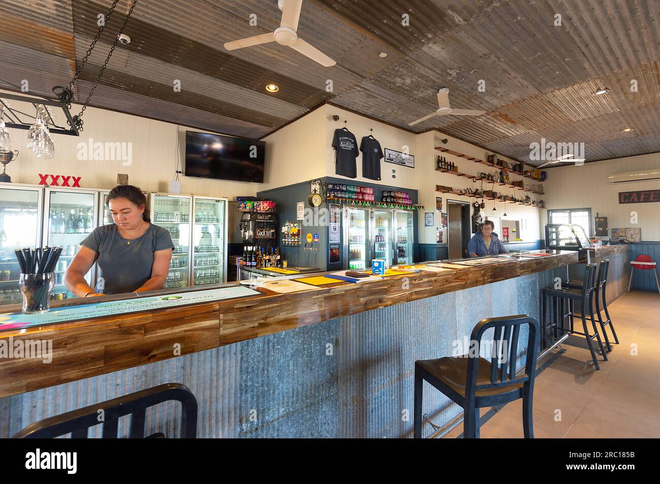 Interior of the restored historic Quamby Pub, built 1860, near ...