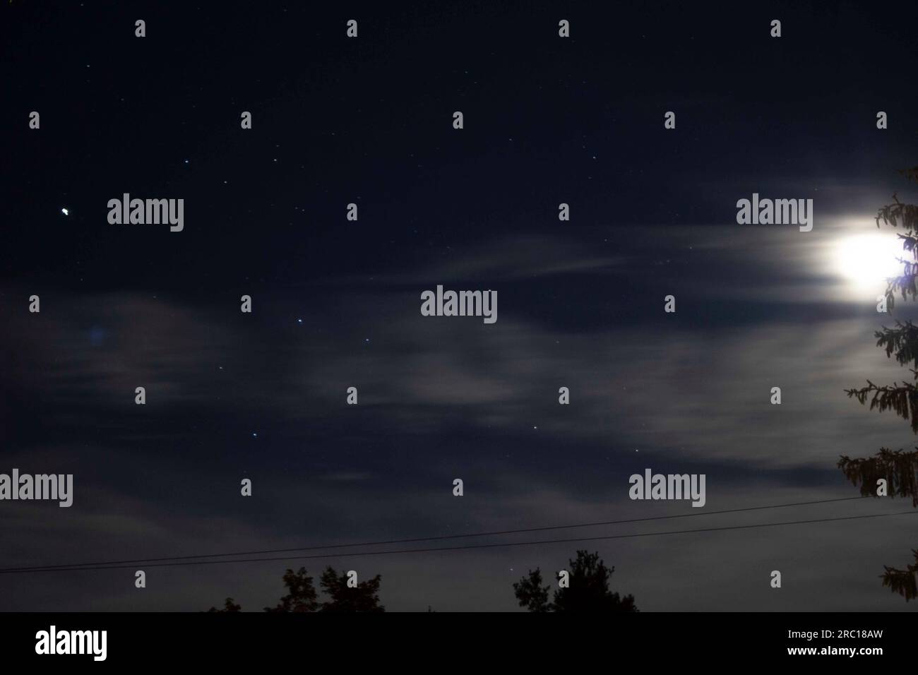 Cloudy Night Sky Stock Photo - Alamy
