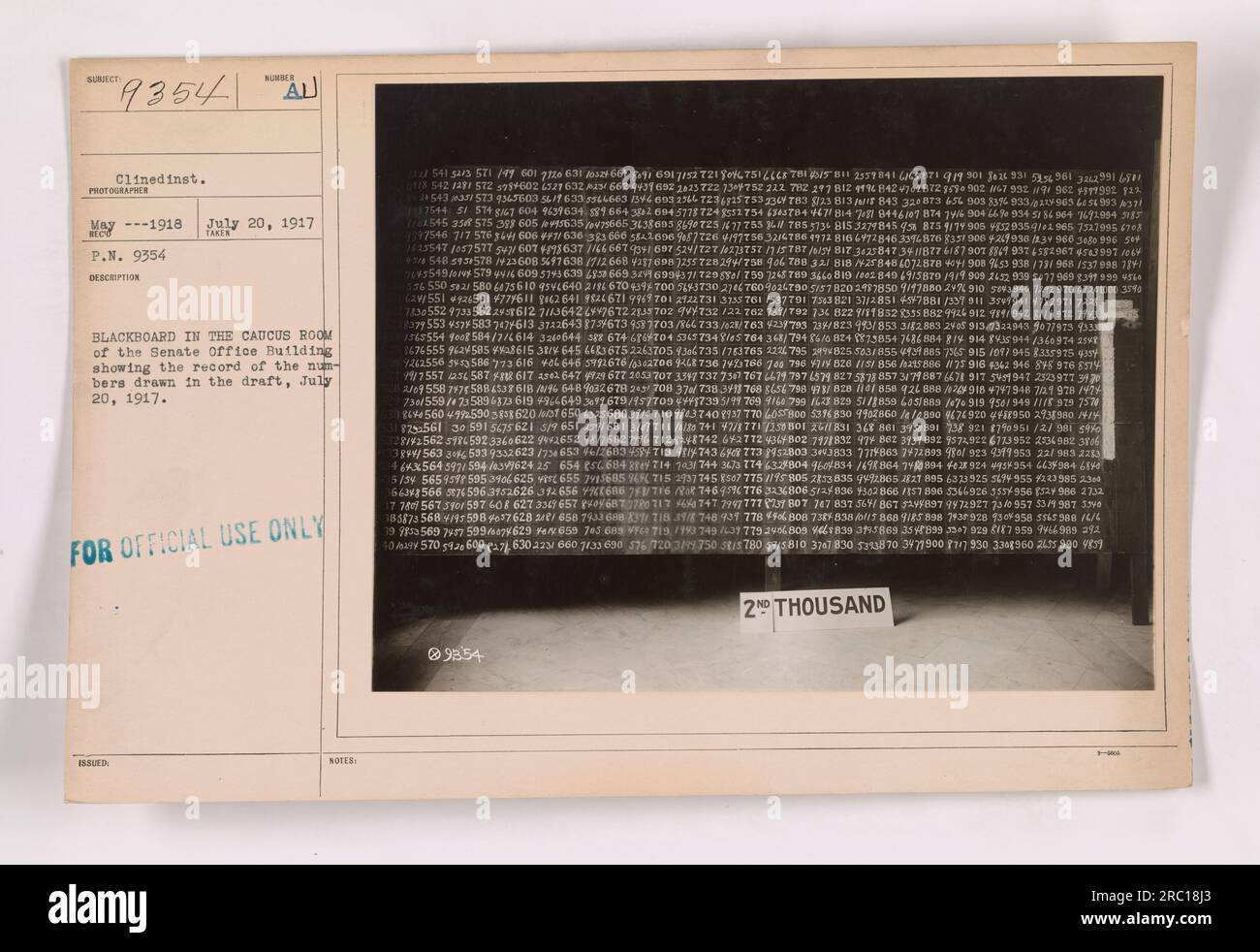 A blackboard in the Caucus Room of the Senate Office Building shows the ...
