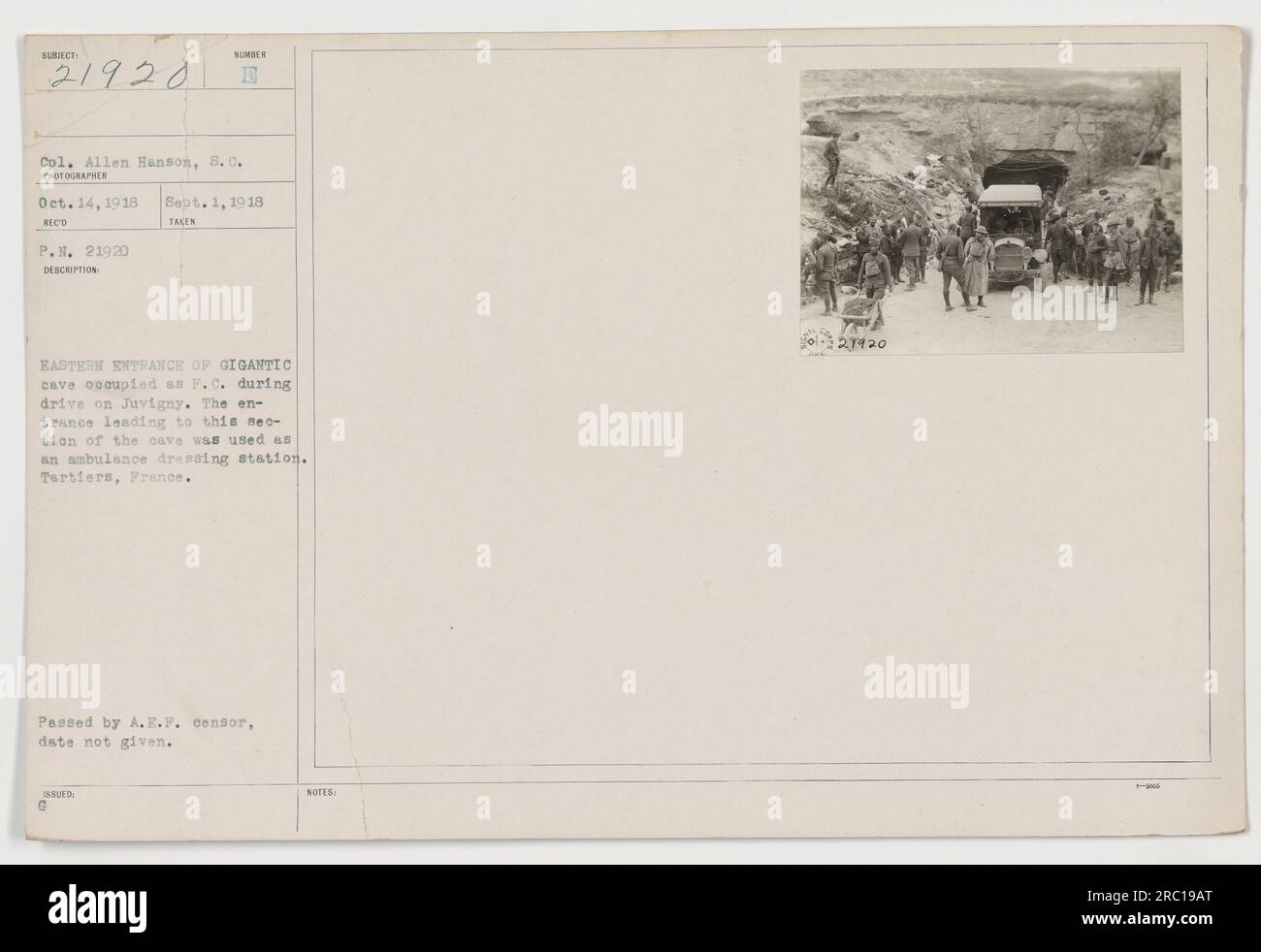 Cpl allen hanson in wwi hi-res stock photography and images - Alamy