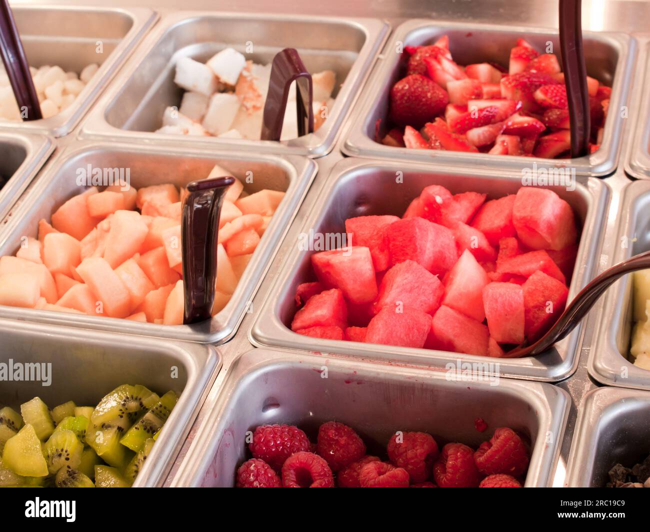 Frozen yogurt topping Stock Photo - Alamy