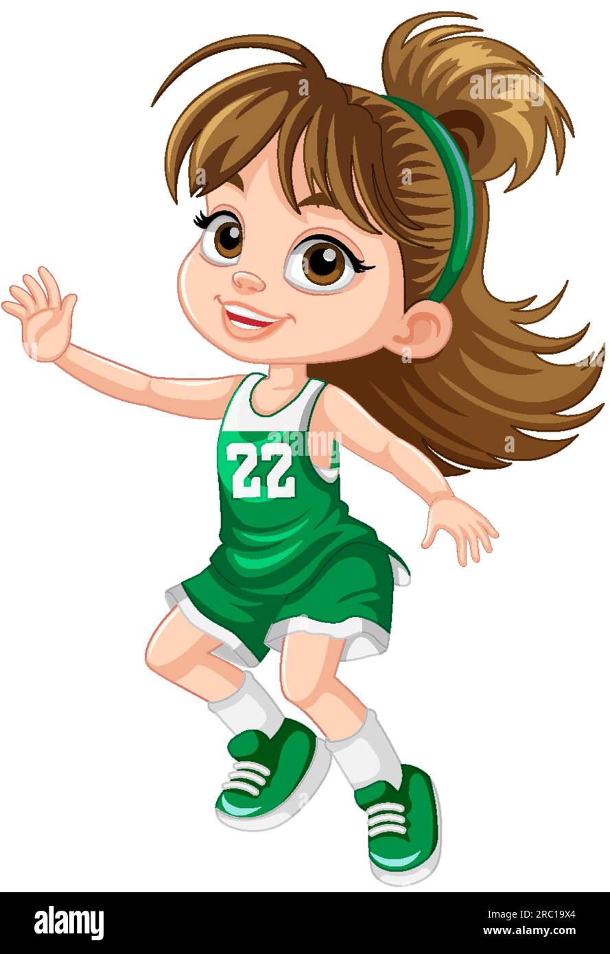 Female basketball player cartoon hi-res stock photography and images ...