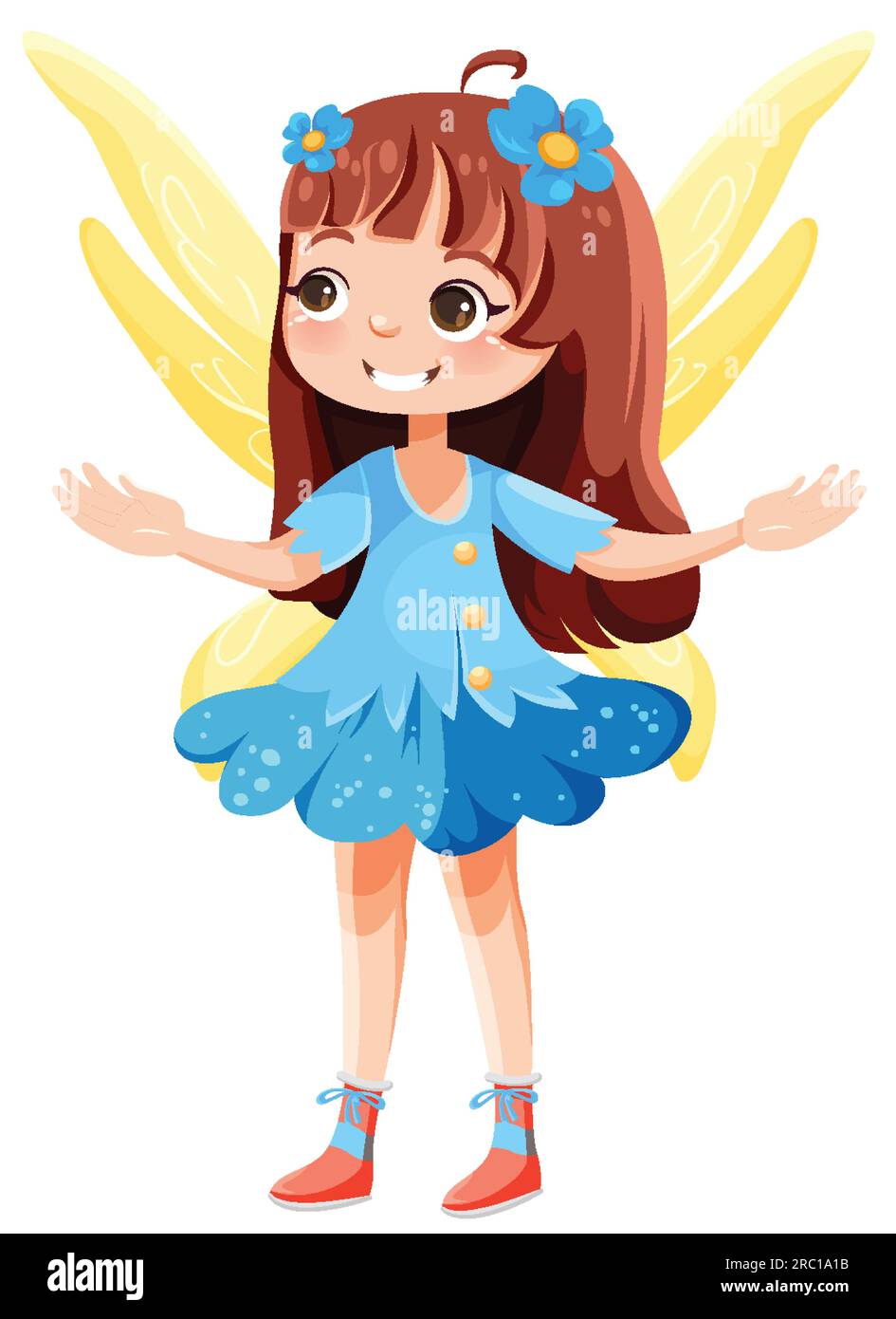 Beautiful fairy cartoon character illustration Stock Vector Image & Art ...