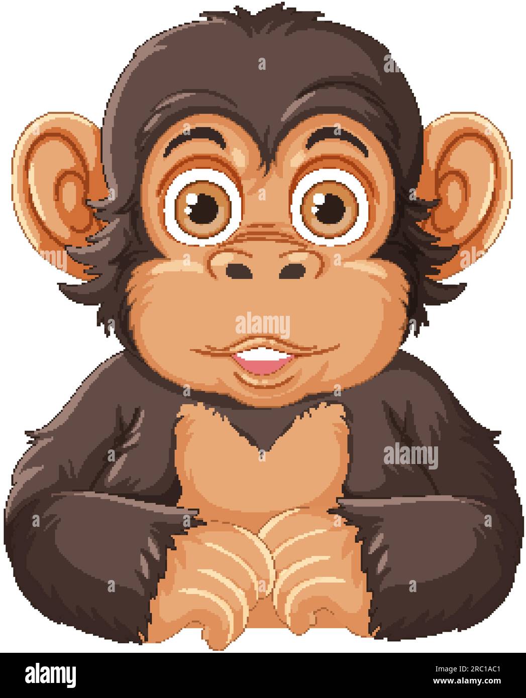 Chimpanzee Cartoon Character Vector illustration Stock Vector Image ...