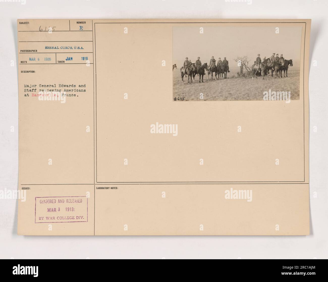 Major General Edwards and Col George H Shelton, commanding officer of ...