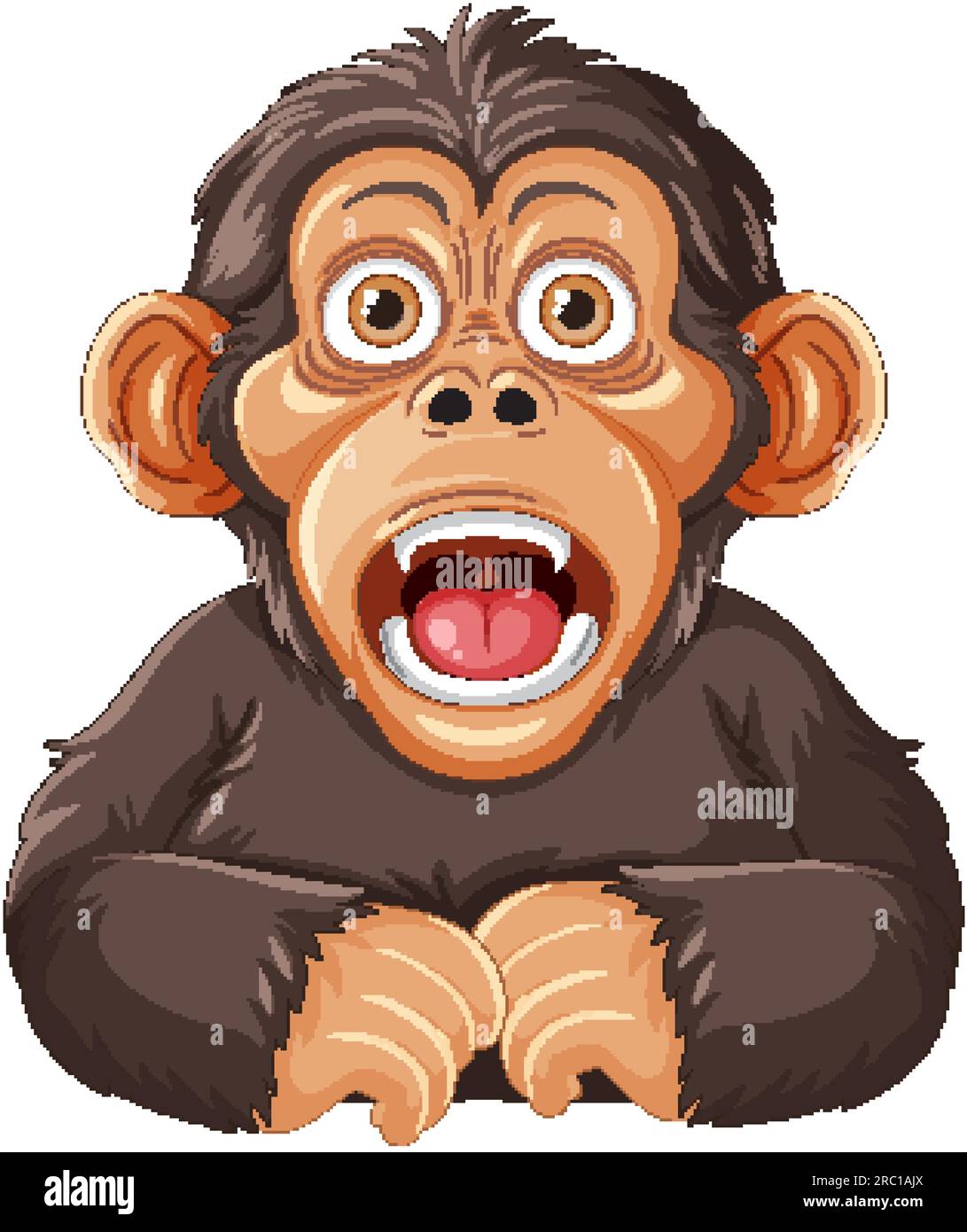 Chimpanzee Cartoon Character Vector illustration Stock Vector Image ...