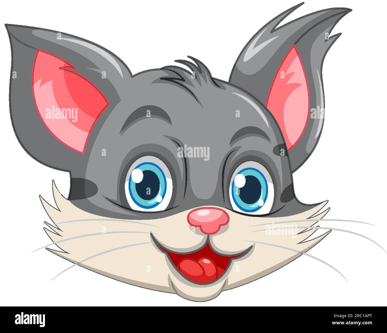 Cute cat face cartoon illustration Stock Vector Image & Art - Alamy