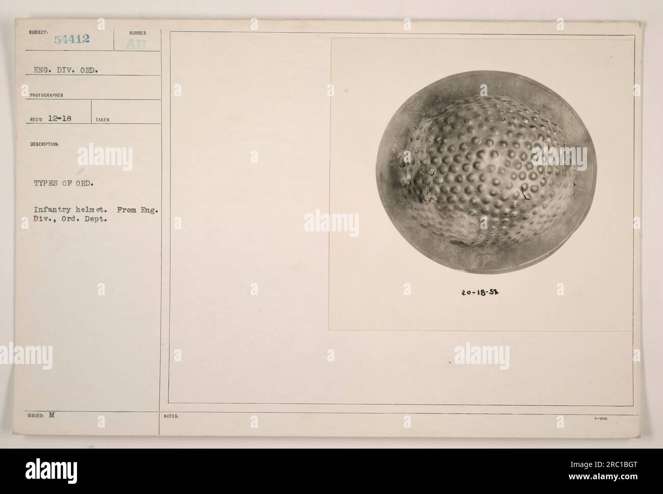 Different types of infantry helmets used by the Engineering Division of ...