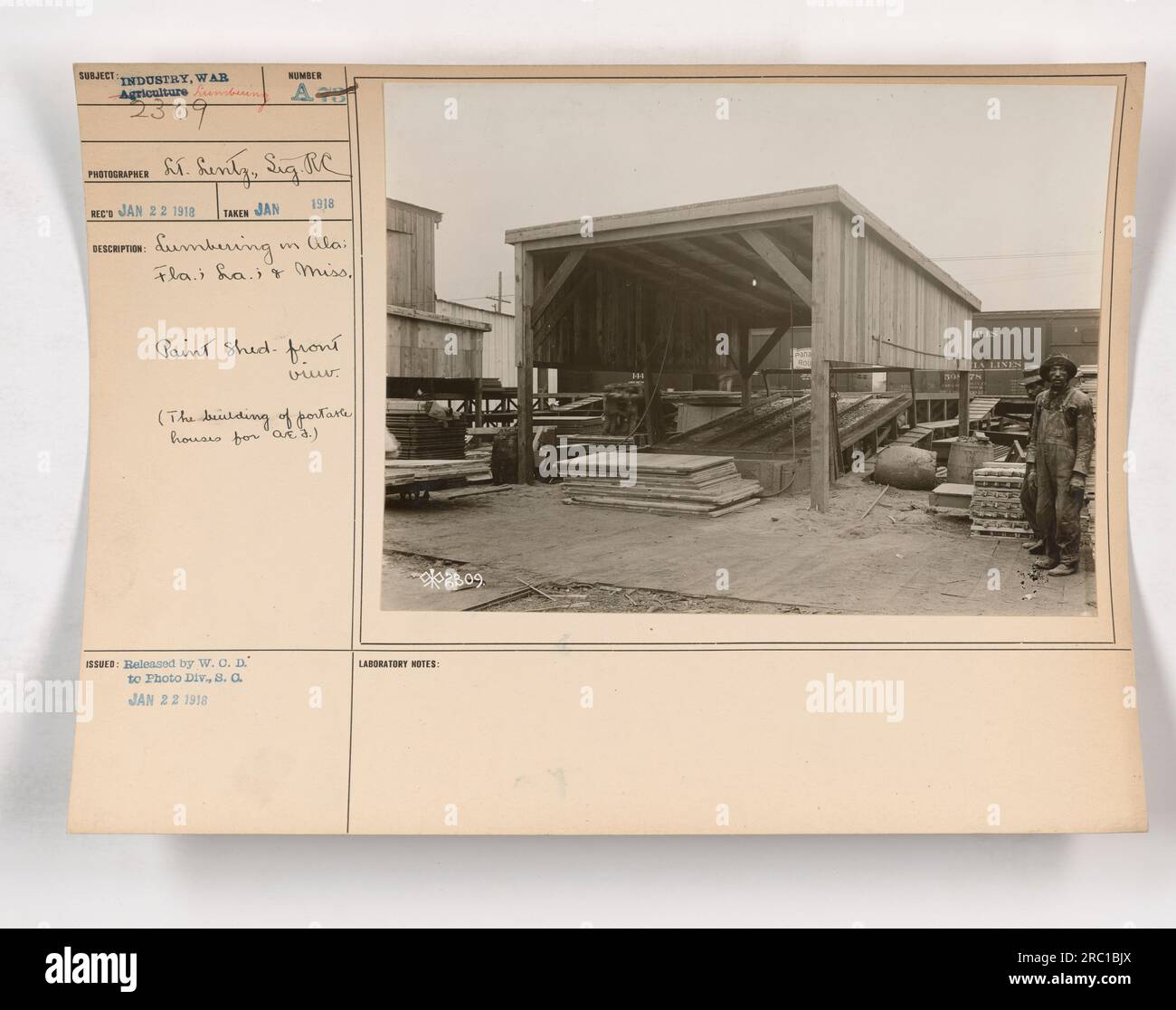 Paint shed used for the construction of portable houses for the ...