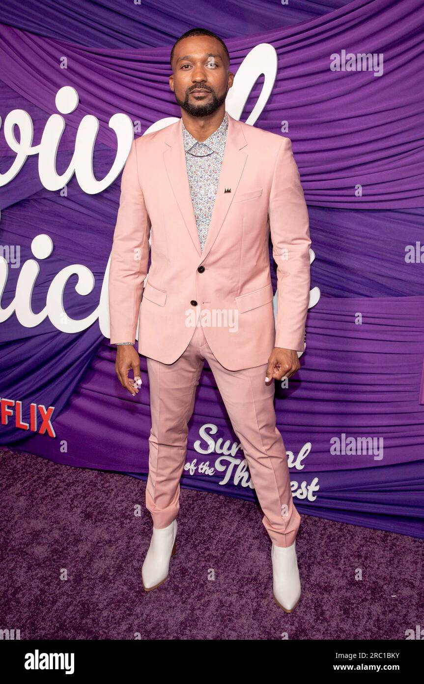 Actor Allan K. Washington attends the premiere of "Survival of the ...