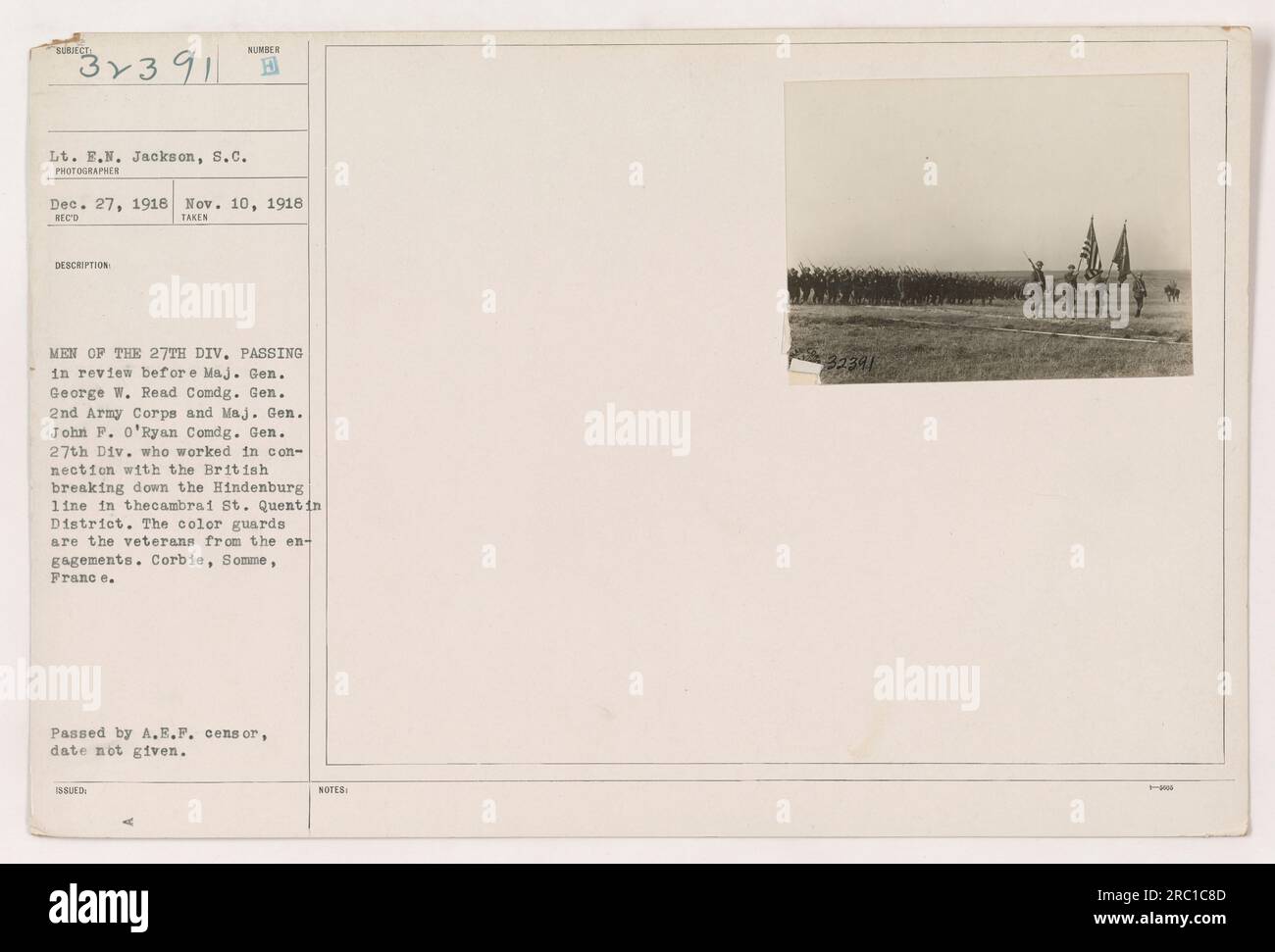 Caption: "Maj. Gen. George W. Read, Comdg. Gen. 2nd Army Corps, and Maj ...