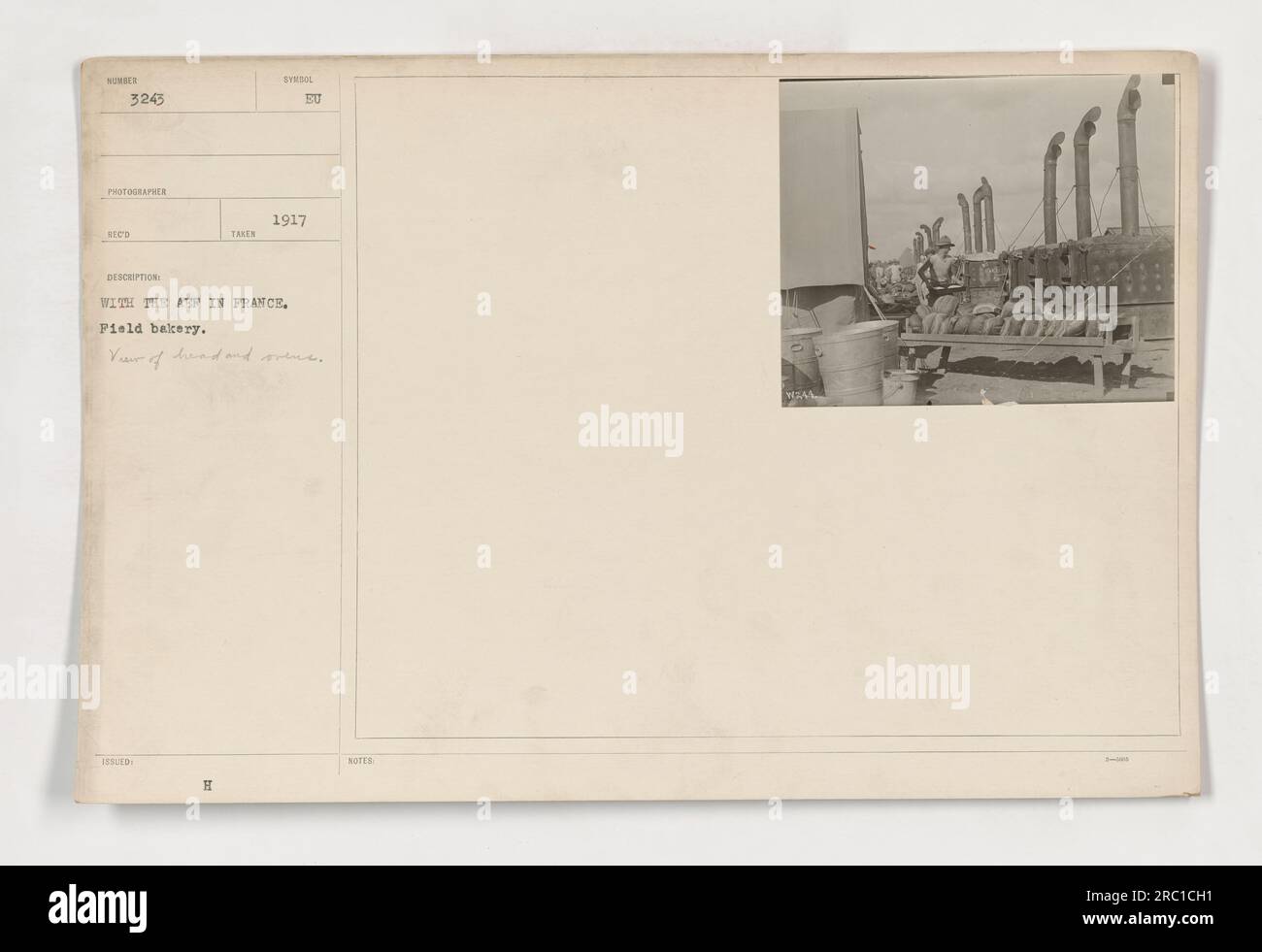 A field bakery operated by the American Expeditionary Forces (AEF) in ...