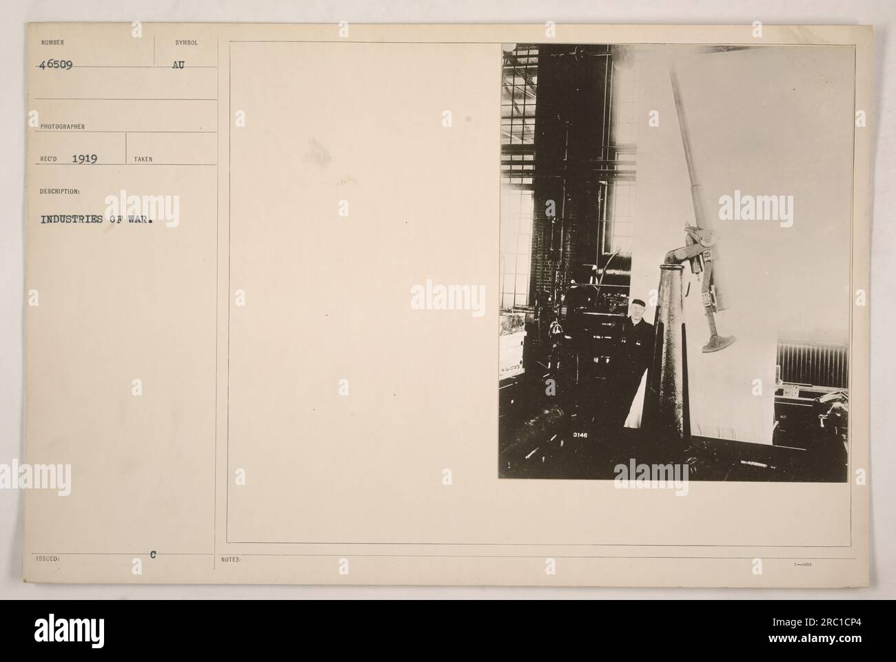 Men working in a munitions factory during World War One. This image ...