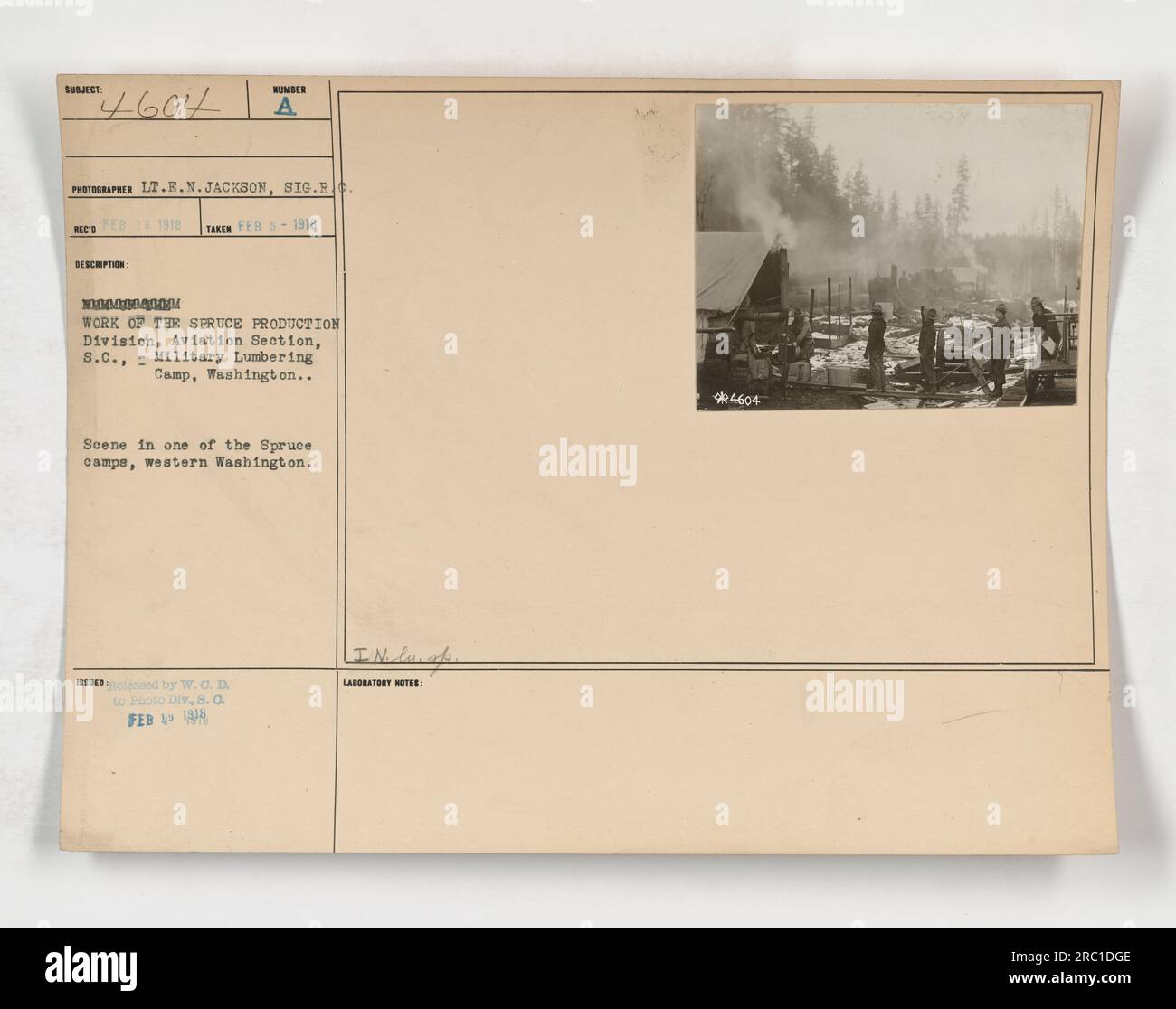 Military lumbering camp hi-res stock photography and images - Alamy
