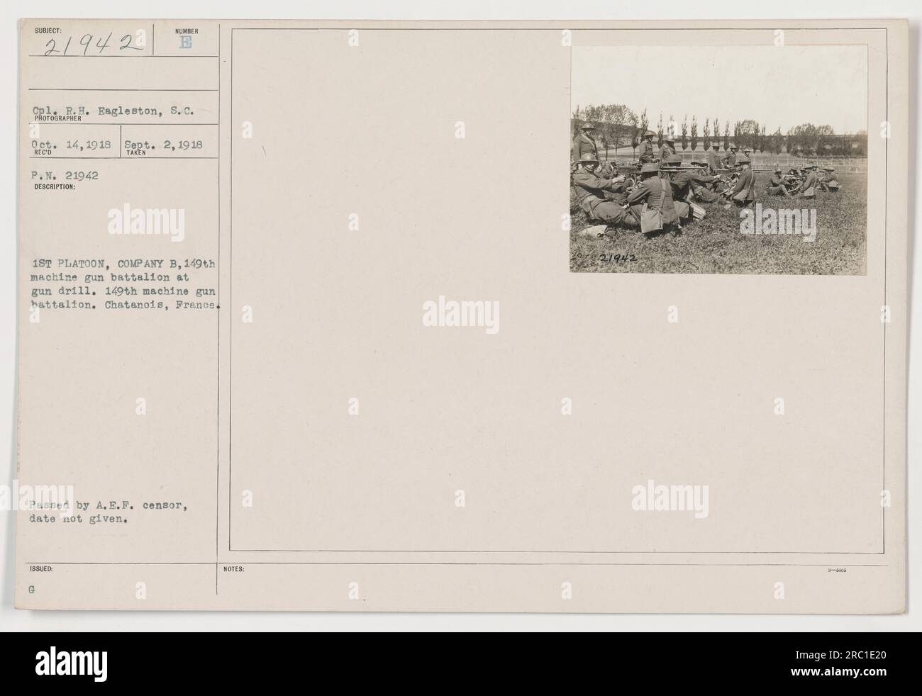 149th machine gun battalion hi-res stock photography and images - Alamy