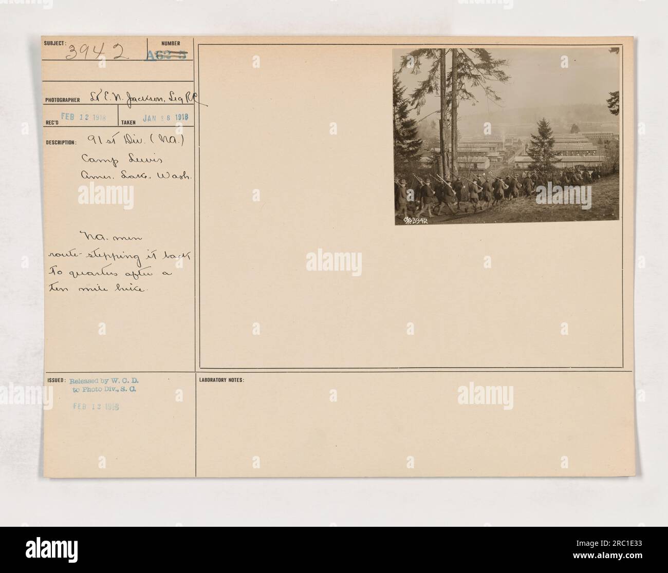 Soldiers from the 91st Division of the American military are shown ...