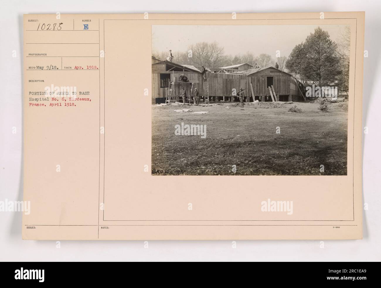 A portion of the annex to Base Hospital No. 6 in Bordeaux, France ...