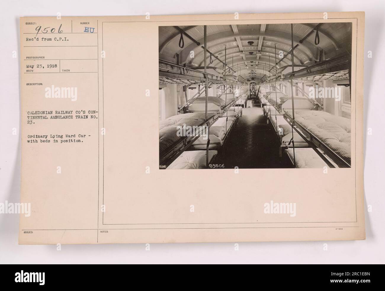 Image showing the interior of continental ambulance train No. 23 ...