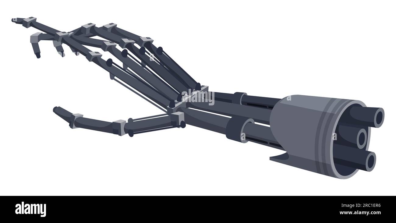 Cyborg mechanical hand, droid prosthesis, isolated robotic limb. Vector ...