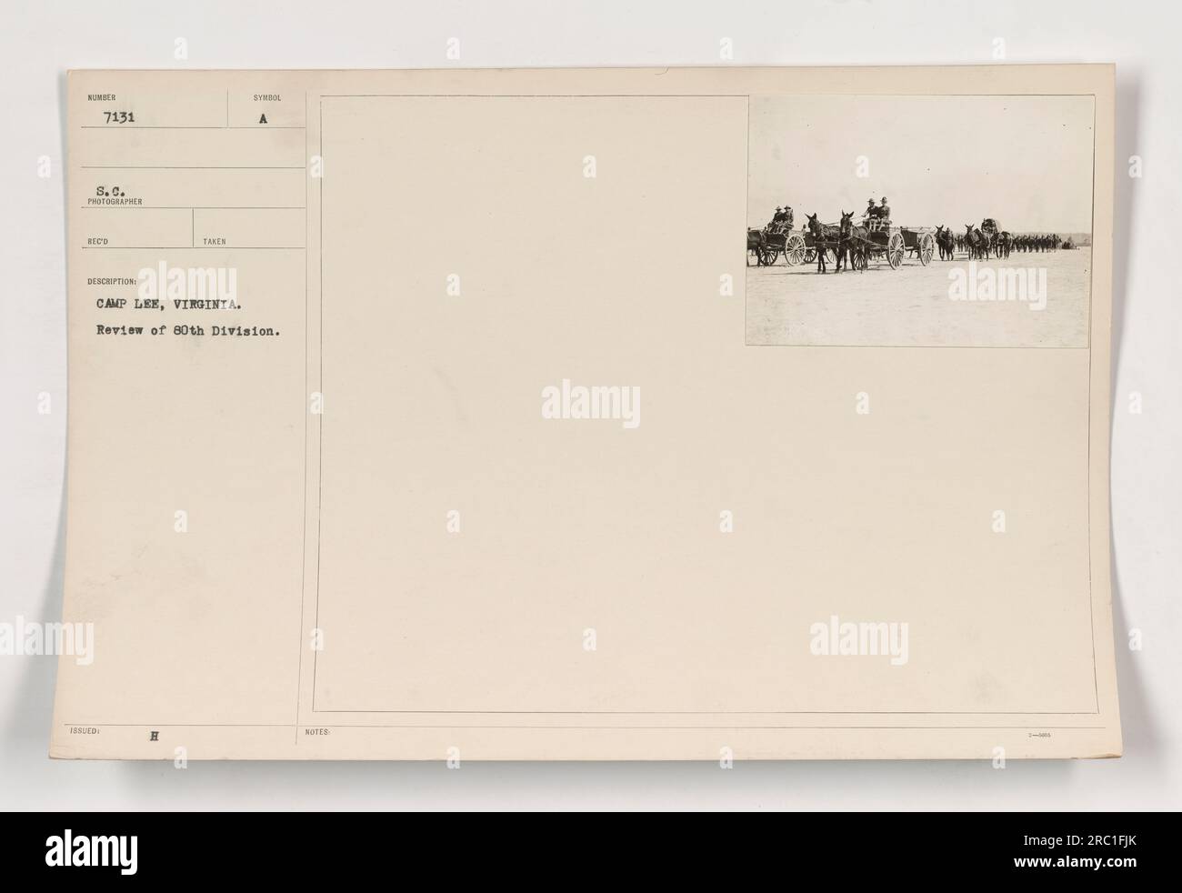 A review of the 80th Division at Camp Lee, Virginia issued by ...