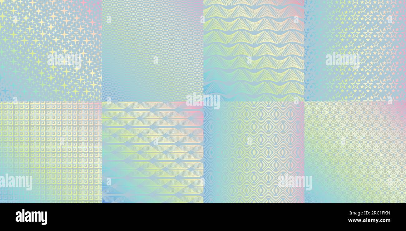 Rainbow glitter foil texture, hologram patterns. Official certificate ...