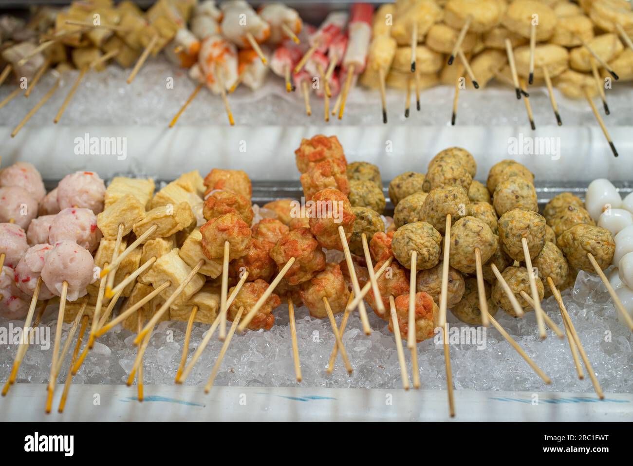 Lok lok stall food on skewers hi-res stock photography and images - Alamy